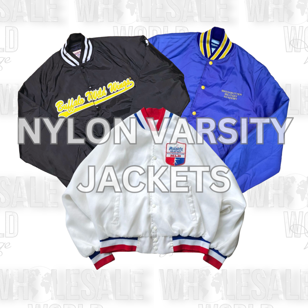 NYLON VARSITY JACKETS - GRADE A - 30pc